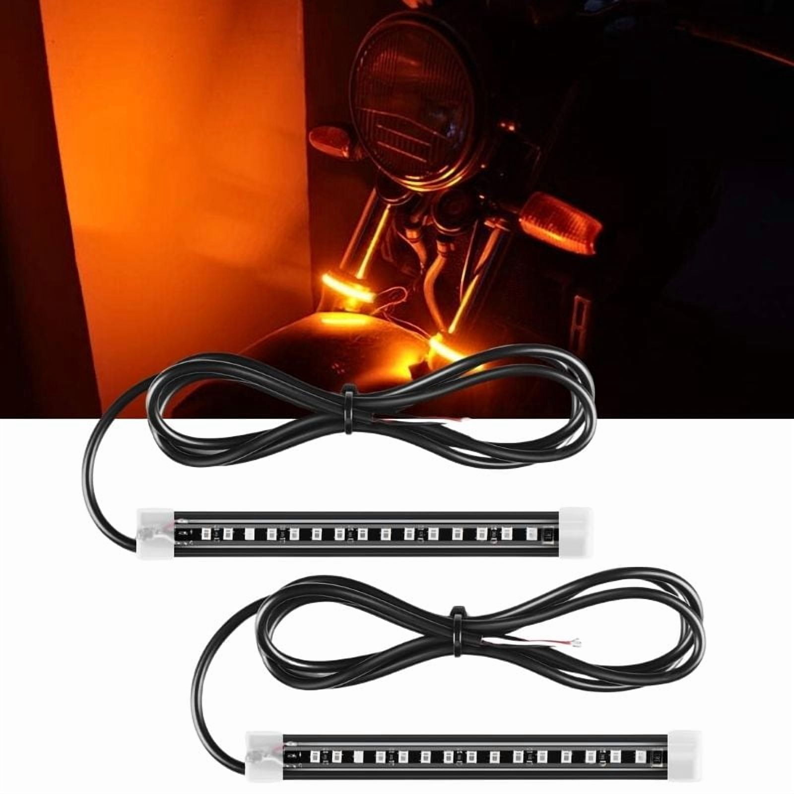 Nilight 2Pcs 5inch Led Motorcycle Turn Signal Tail Light Strips Yellow ...
