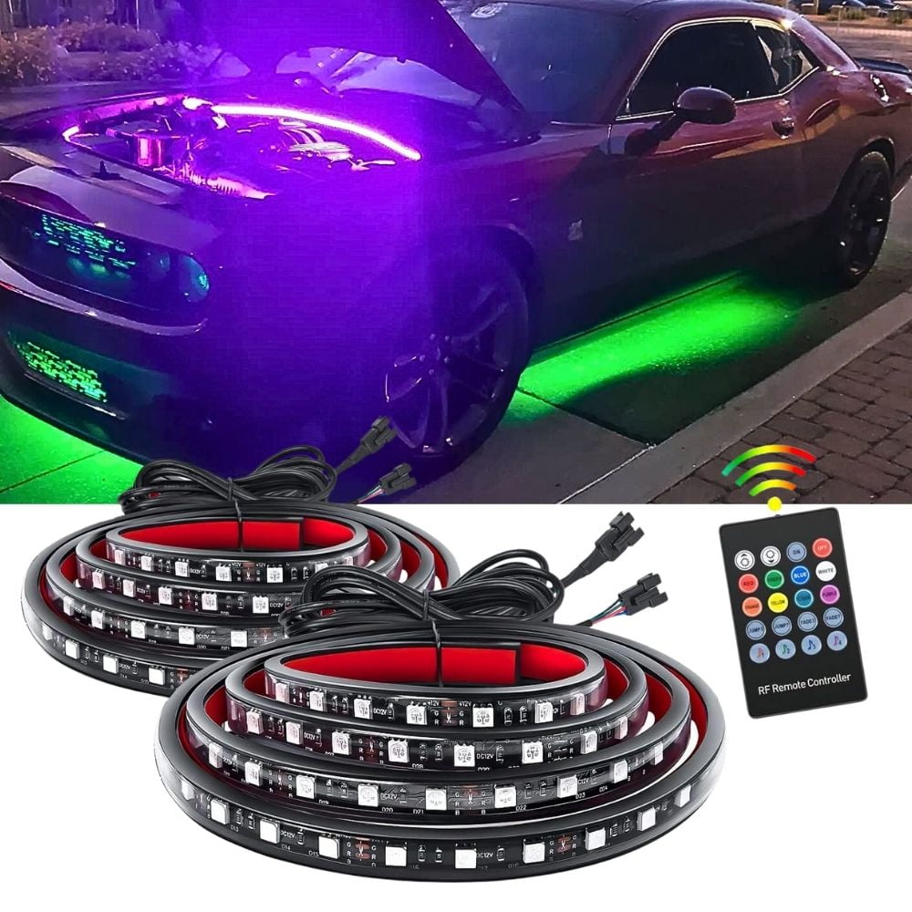 Nilight 2Pcs 60Inch RGB Truck Bed Light Strip Kit 180 Led RF Remote ...