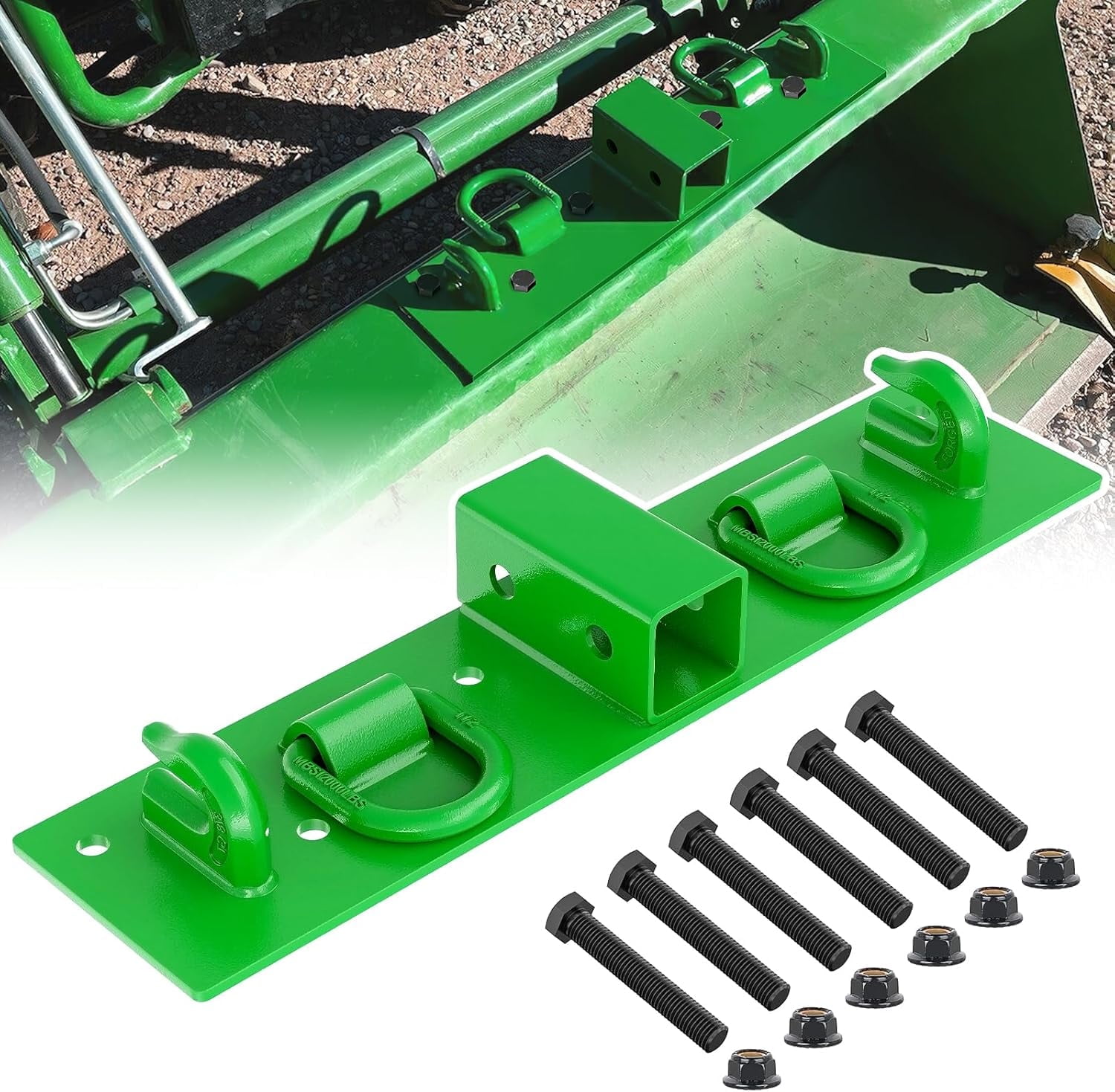 Nilight 3/8" Tractor Bucket Grab Hooks with 1/2" Tie Down Ring and 2 ...