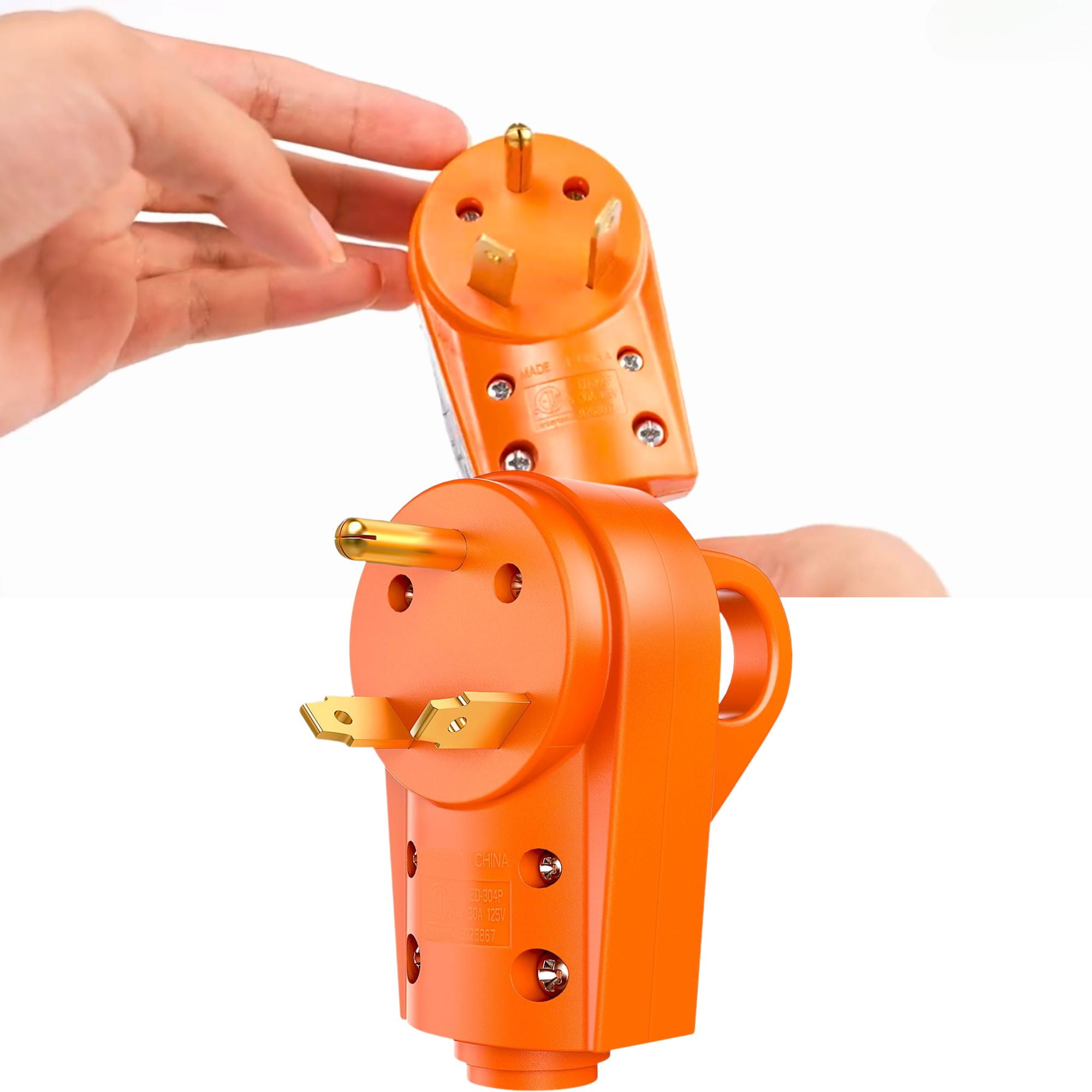 125 Volt 30AMP RV Replacement Male Plug - Heavy Duty NEMA TT-30P ...