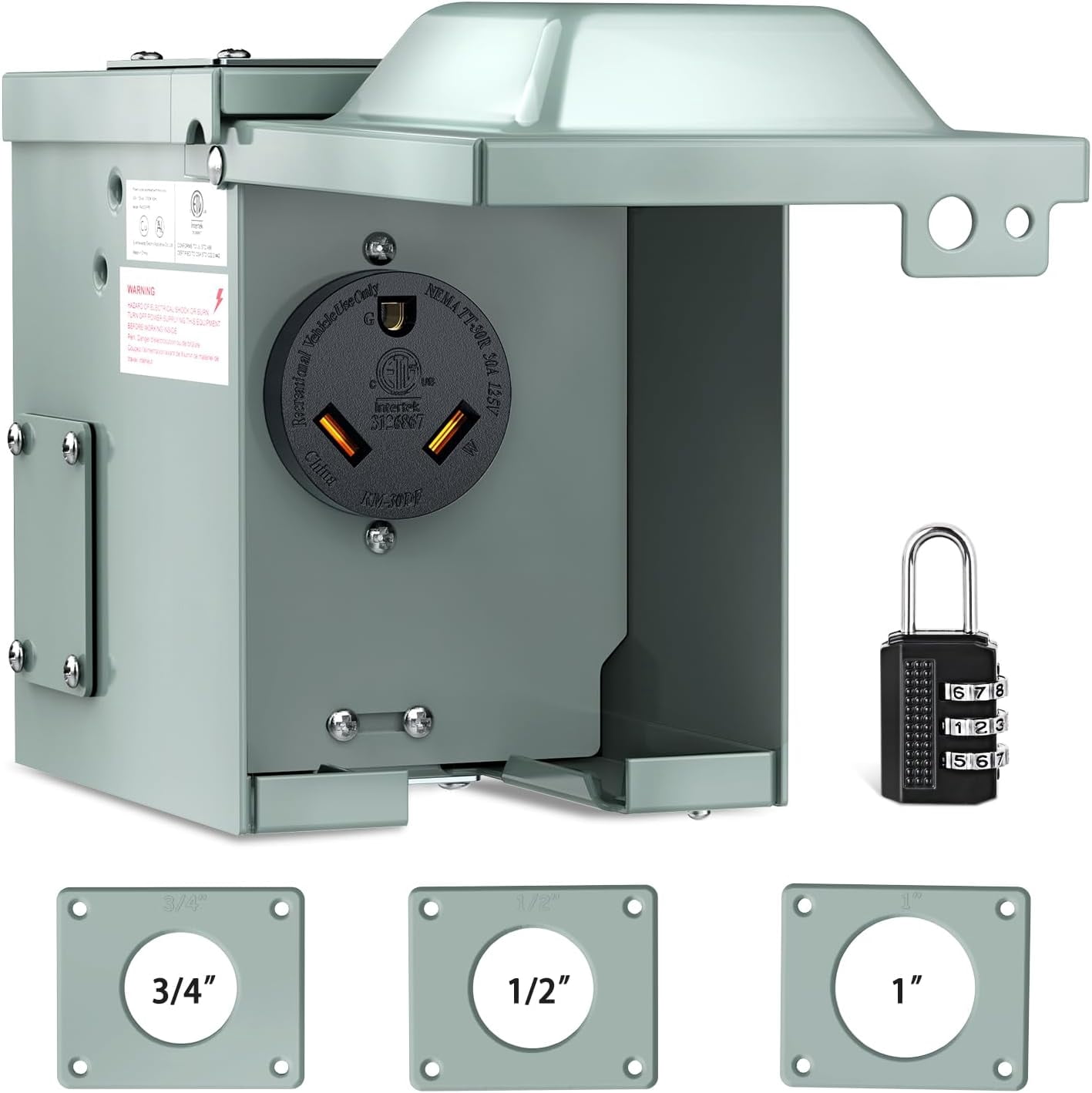 Nilight 30 Amp RV Power Outlet Box 125V NEMA TT-30R, ETL Listed ...