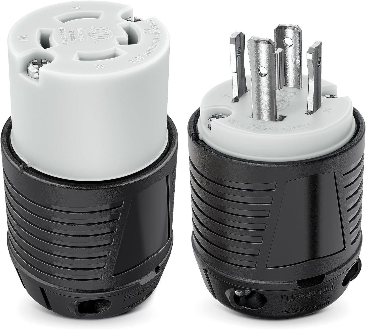 Nilight 30Amp Male Female Locking Plug and Connector Generator Twist ...