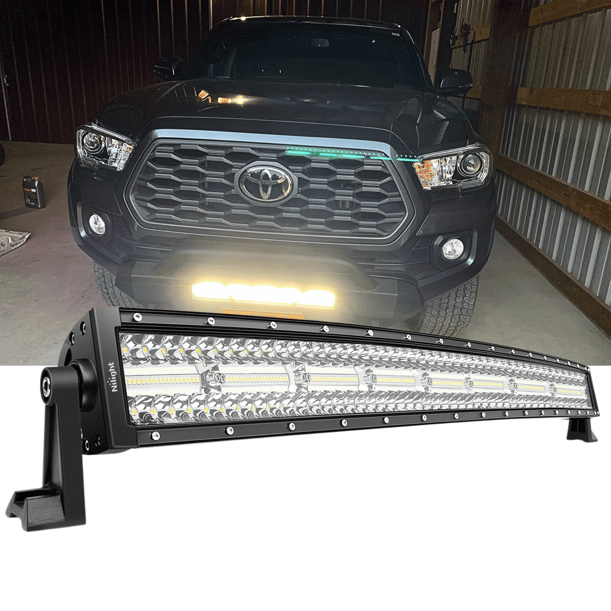33" LED Spot Light Bar 256 LED Chips 9860LM Bent 3-Line Spotlight ...
