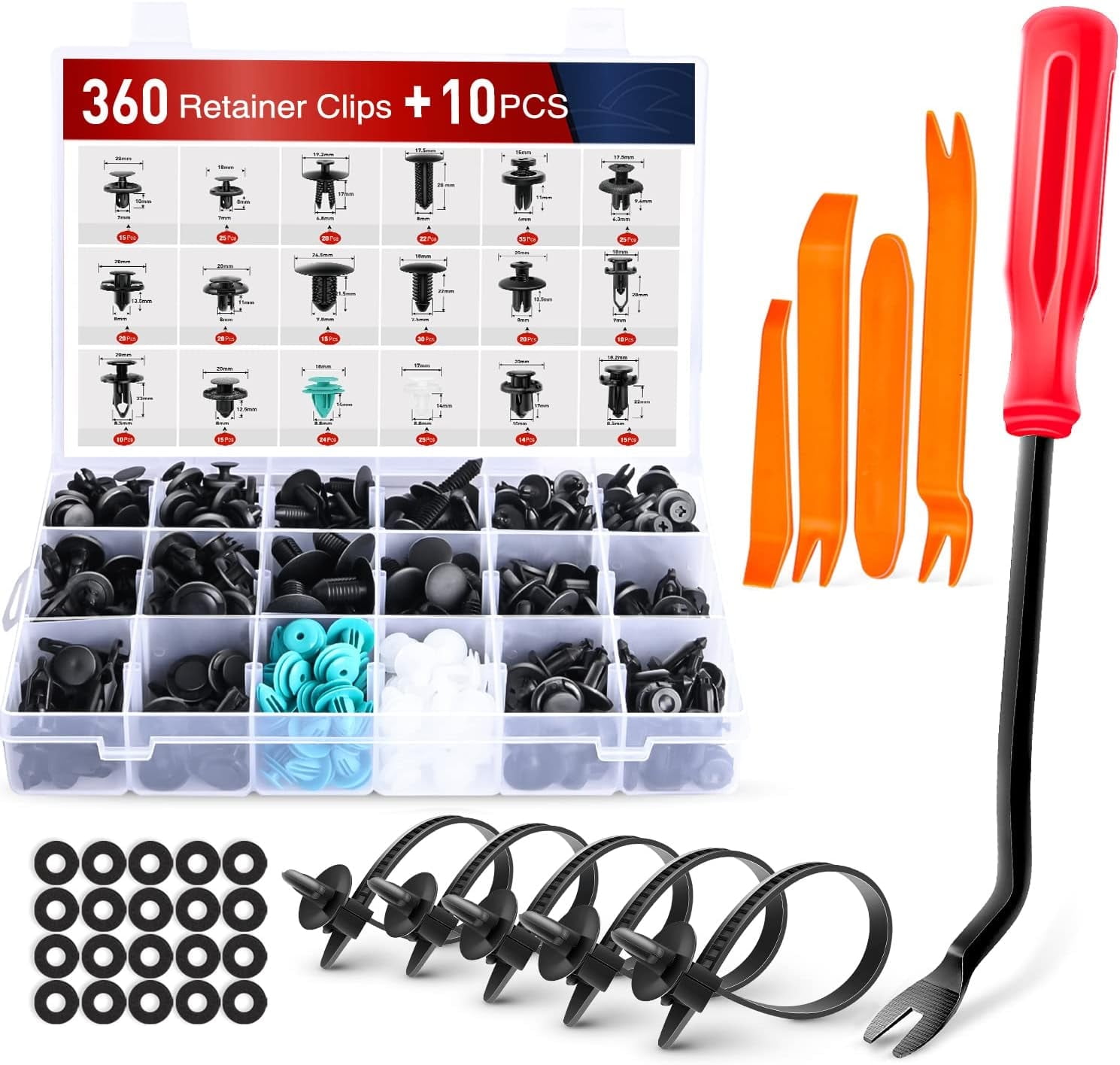 Nilight 360Pcs Car Retainer Clips Fastener Remover Kit - 18 Most ...