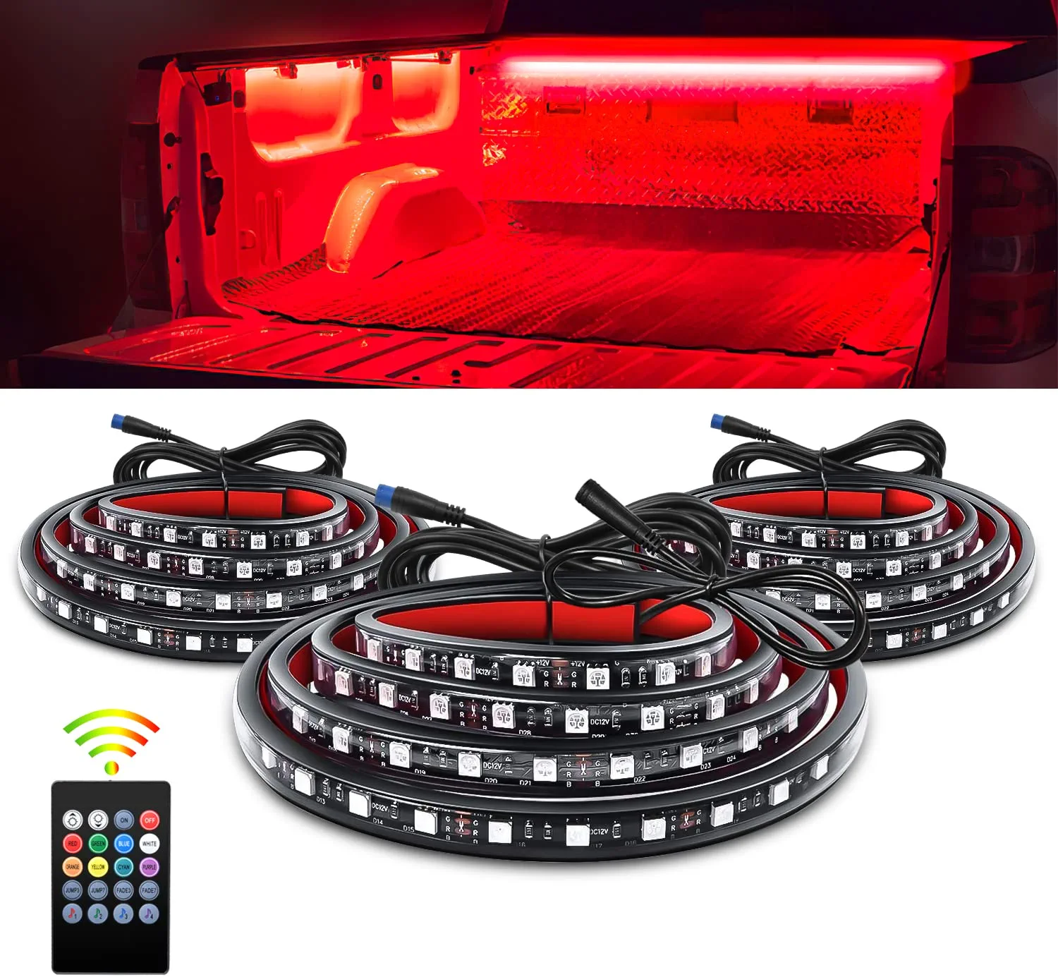 Nilight 3PCS 60 Inch RGB Truck Bed Light Strip Kit 270 LED Neon Accent ...