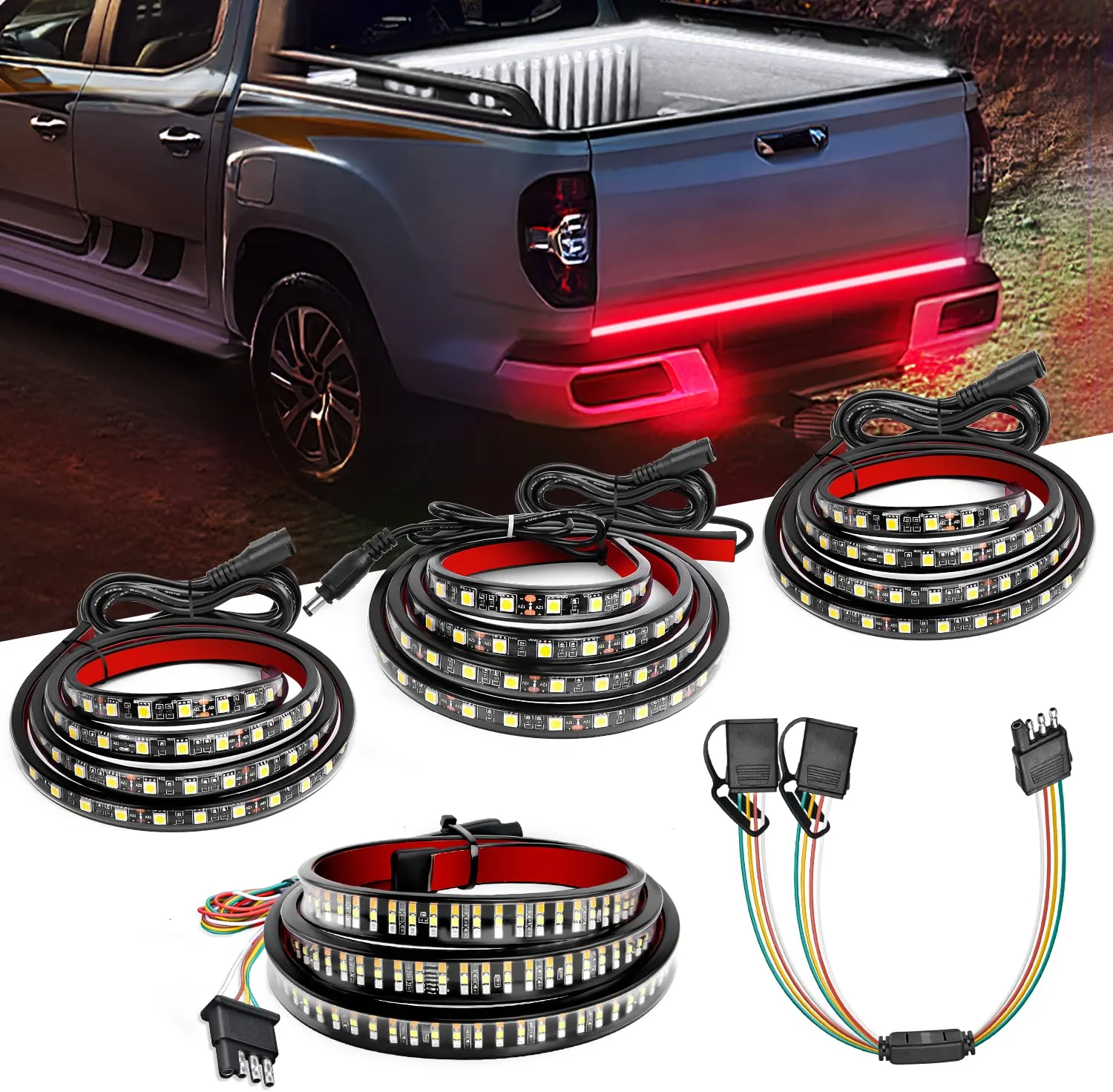 Nilight 3PCS 60 Inch Truck Bed Light Strip Bundle with Tailgate Bar 60 ...