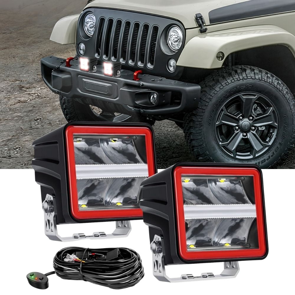 Nilight 3inch Cube Led Pod Light Bar with DRL 20W 2200LM 10° Super Spot ...