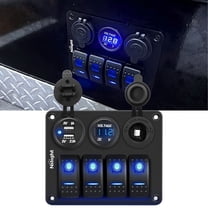 Nilight - 6 Gang Rocker Switch Box SPST Toggle Switch Panel 12V 24V 20A ...