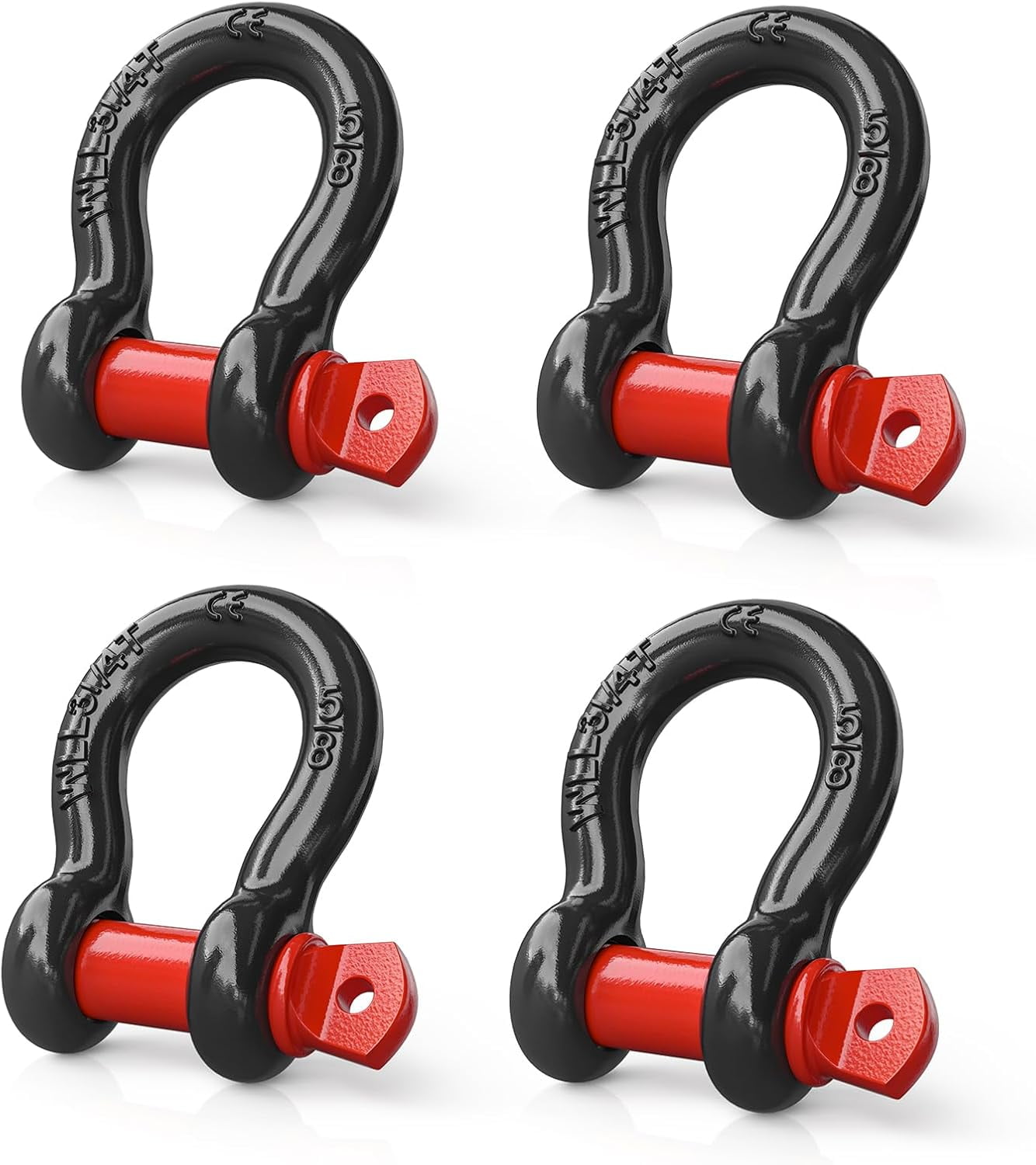 Nilight 4 Pack Small Shackles 5/8" D-Ring Shackle 3.25 Ton (7165 Lbs ...