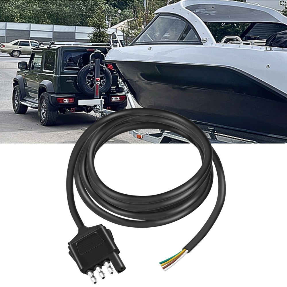 Nilight 4 Way Trailer End Connector 5 Feet Jacketed Cable Heavy Duty ...