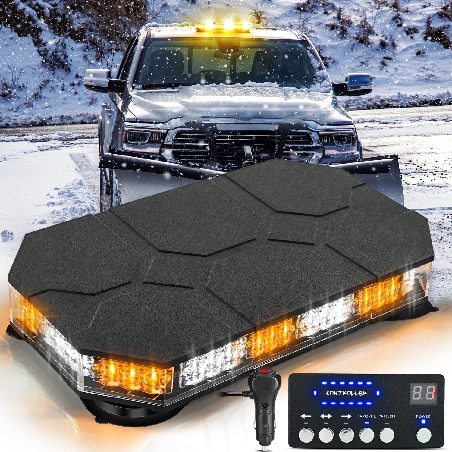 Nilight 42Led Roof Top Strobe Lights Hazard Emergency Safety Warning ...