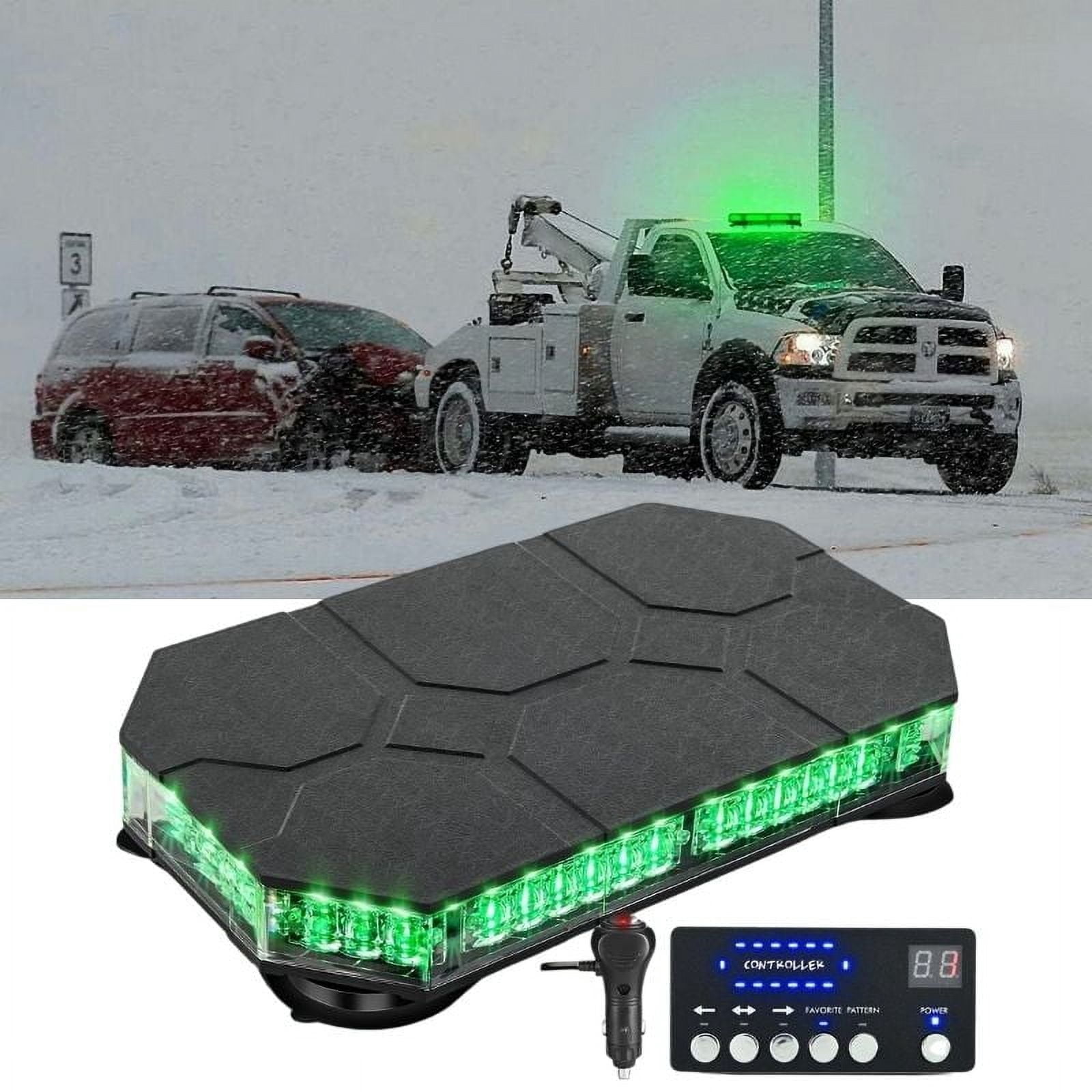 42 LED Roof Top Strobe Beacon Light Bar Hazard Warning Emergency ...