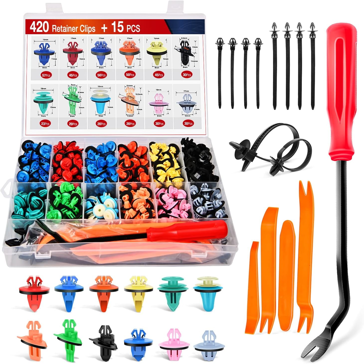 Nilight 420Pcs Fender Flare Clips & Fastener Remover 12 Most Popular ...