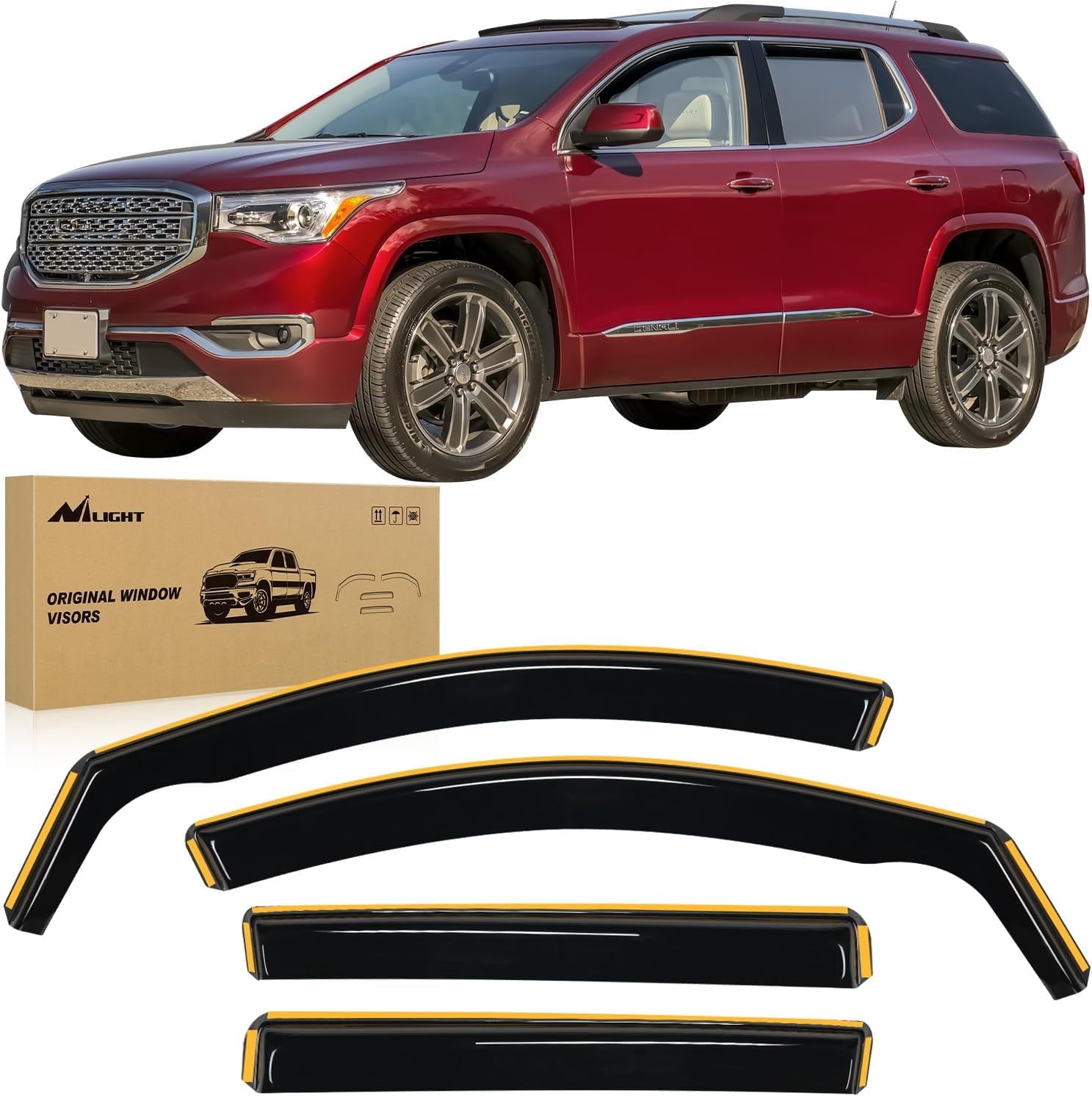 Nilight 4Pcs Window Visors Compatible with GMC Terrain 2018 2019 2020 ...