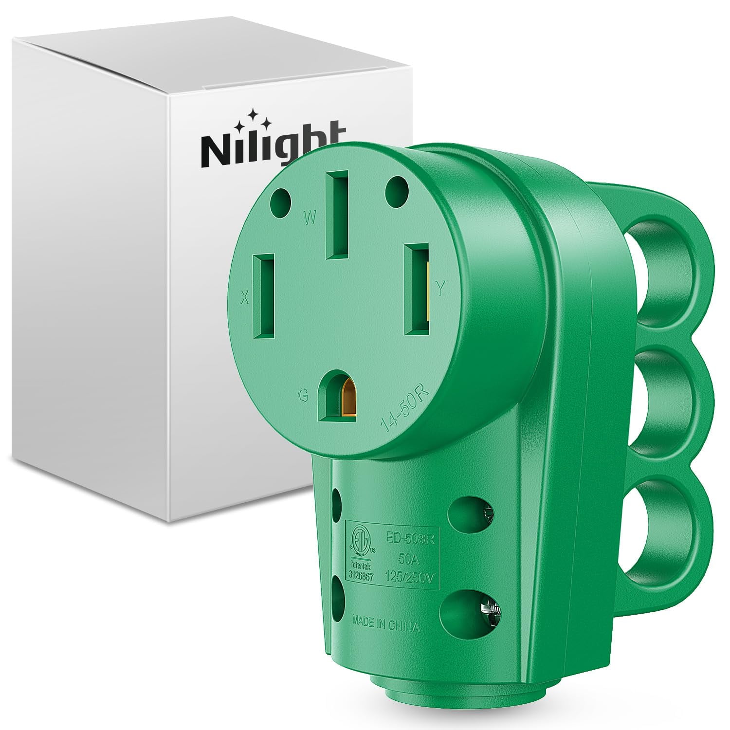 Nilight 50 Amp RV Female Replacement Plug 125/250 Volt Heavy Duty ...