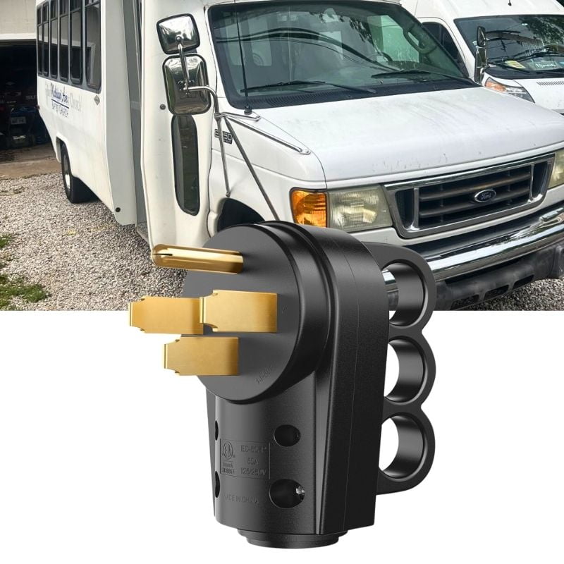 Nilight 50 Amp RV Male Replacement Plug 125/250 Volt Heavy Duty ...