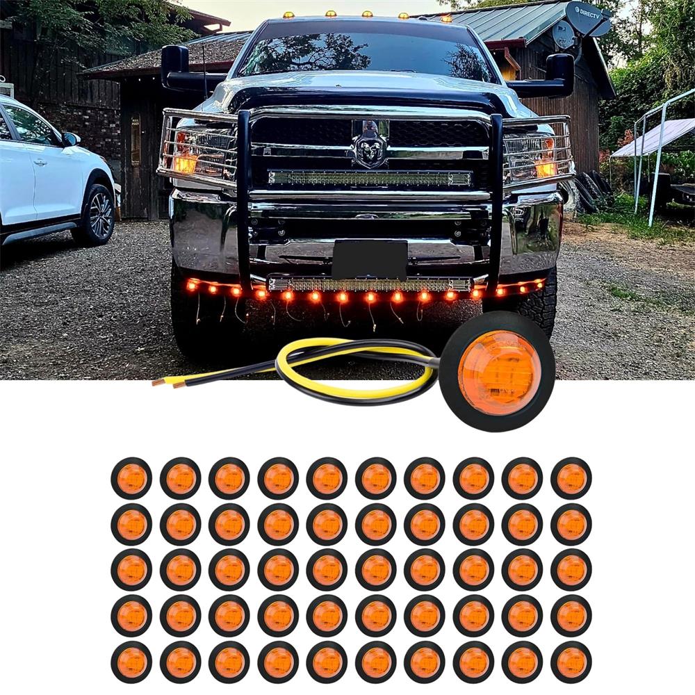 50 LED 3/4" Round Spot light Bulbs for Truck RV Car Bus Trailer Van ...