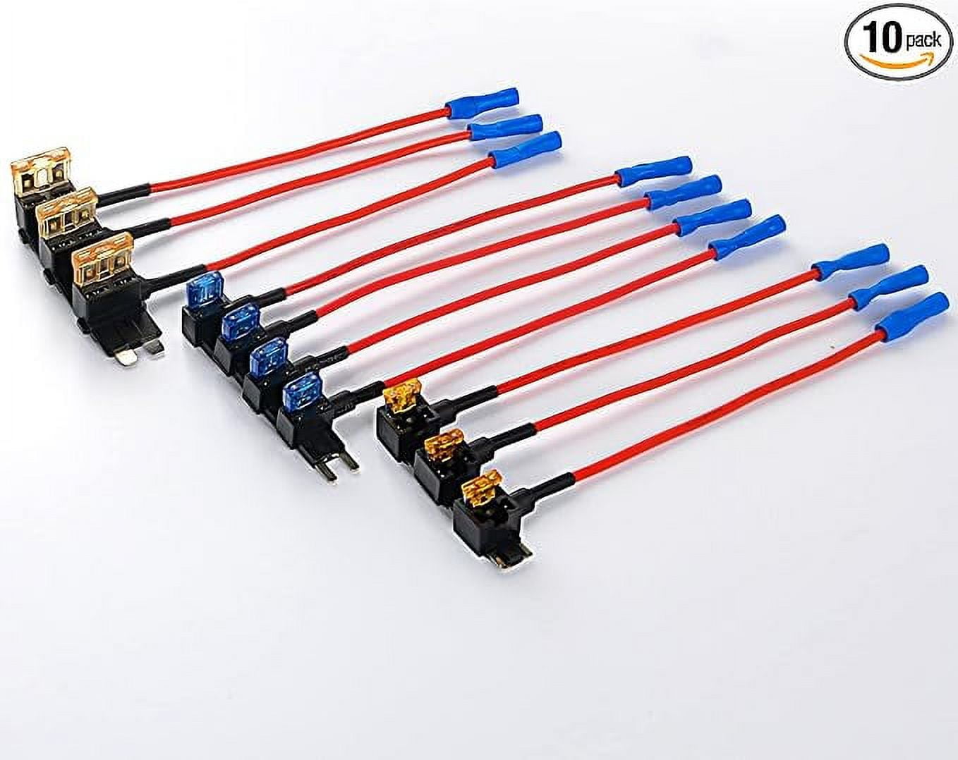 Nilight - 50040R 12V Car Add-a-Circuit Fuse Adapter with Standard and ...