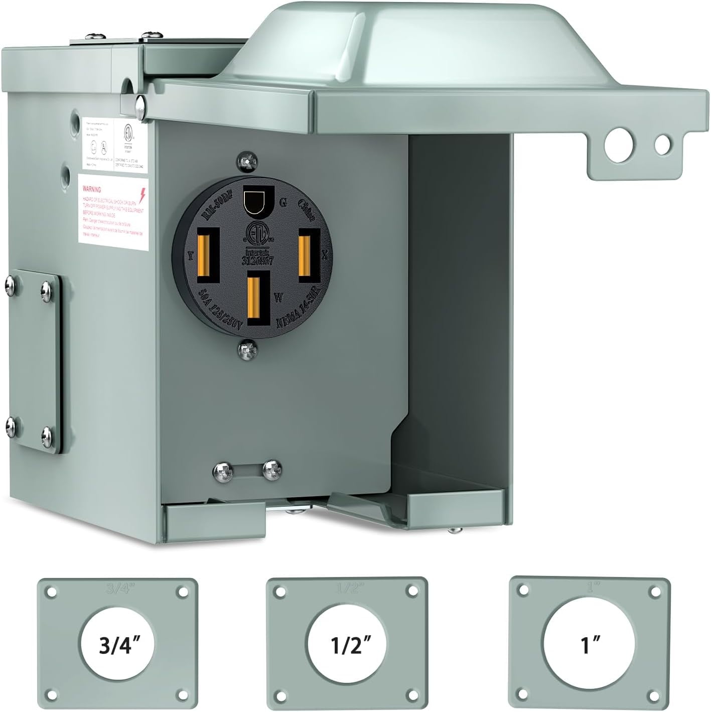 Nilight 50AMP RV EV Power Outlet Box 125/250V NEMA 14-50R Receptacle ...