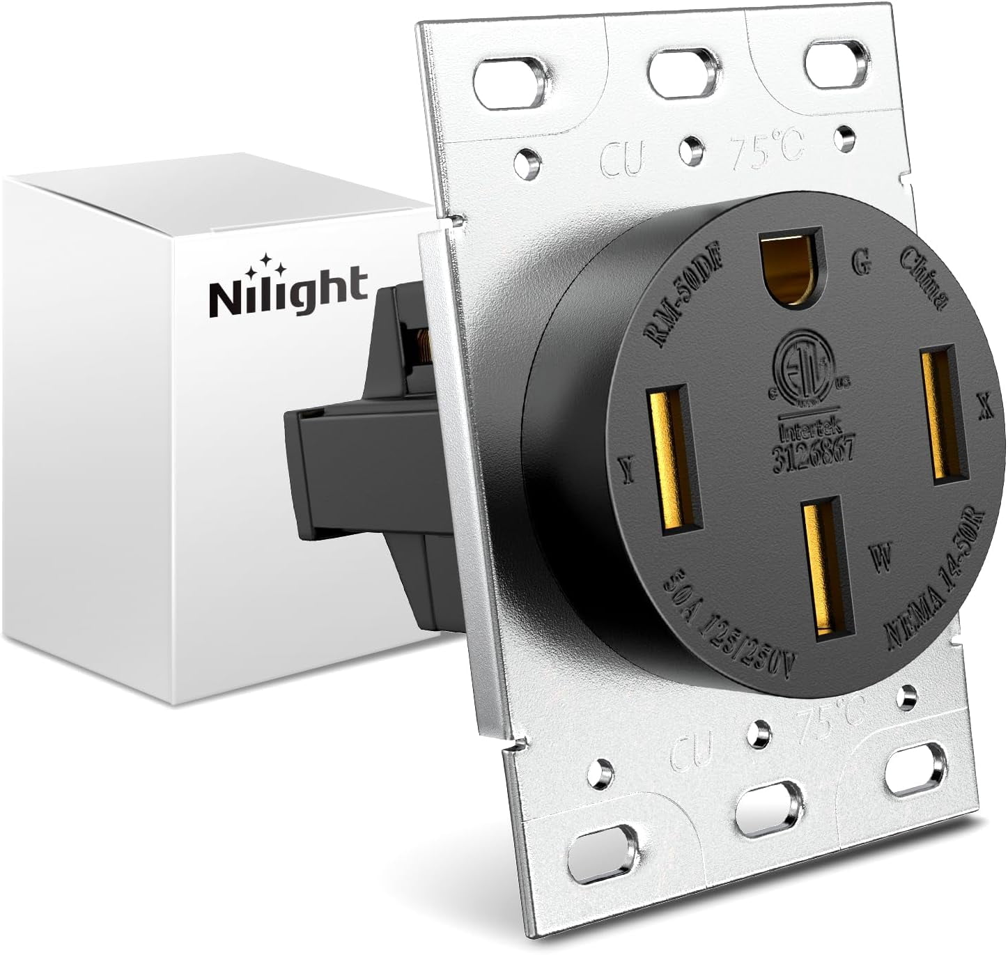 Nilight 50395RV, 50AMP RV Power Outlet, for Camper Trailer EV - Walmart.com