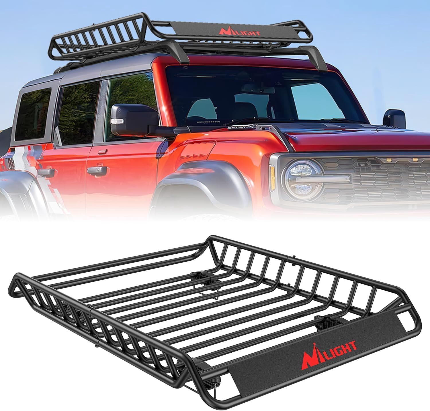 Nilight 51" X 36" X 5" Universal Roof Rack Cargo Basket Heavy-Duty ...