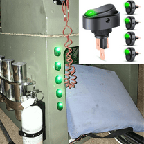 3-Pack JacobsParts Green LED Rocker Toggle Switches 12V 20A ON/Off ...