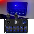 Nilight 6 Gang Rocker Switch Panel Laser Etched Aluminum Panel ...