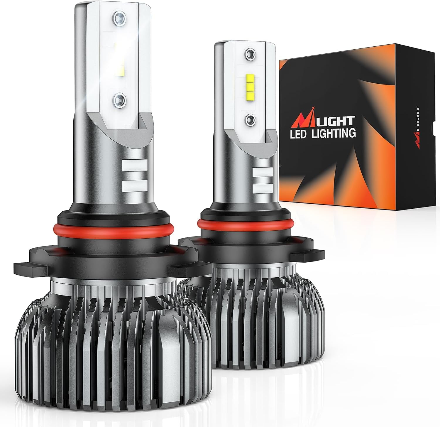 Nilight 9012/HIR2 LED Headlight Bulb, 350% Brighter, High and Low Beam ...