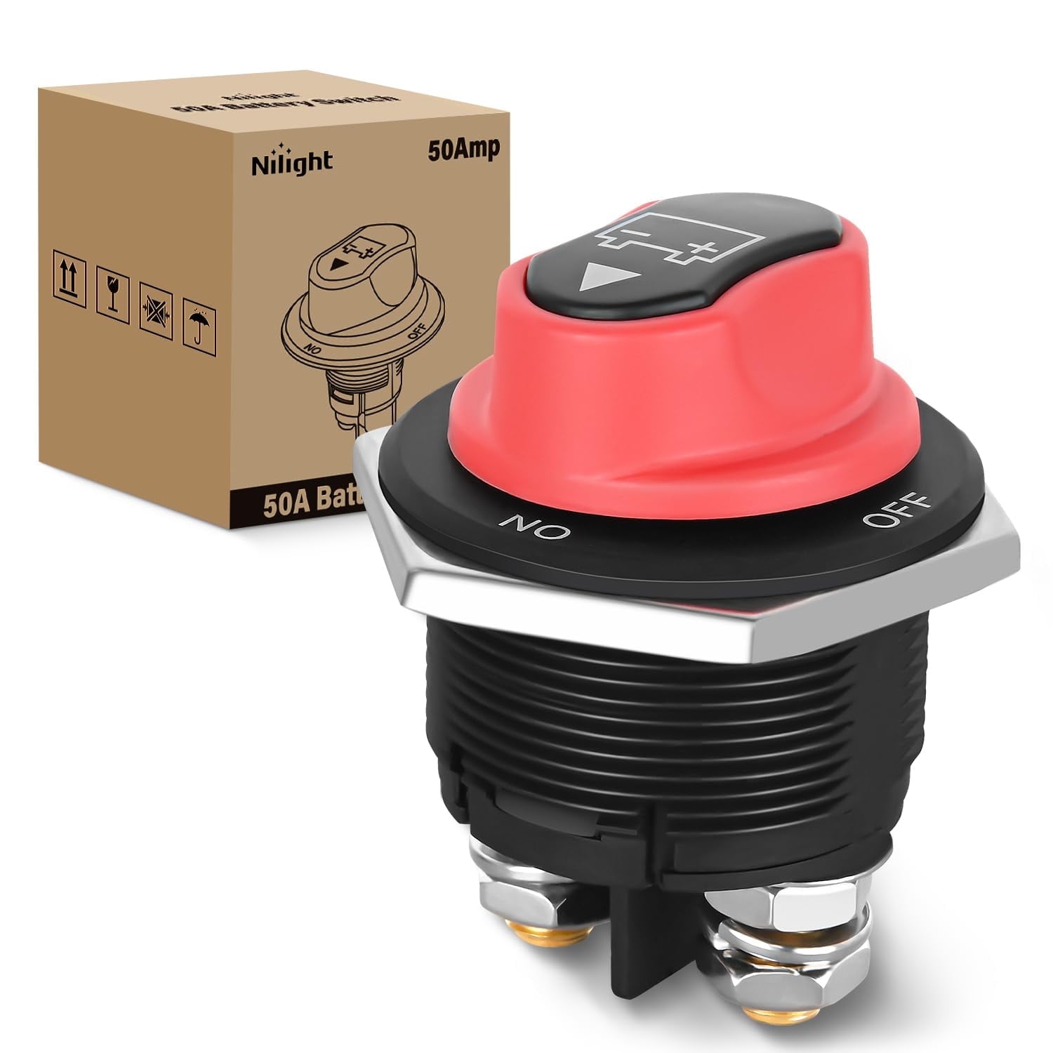 Nilight Battery Disconnect Switch 200A Master Disconnect Isolator 12V ...