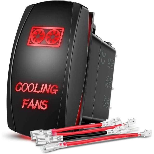 Nilight COOLING FANS Rocker Switch Led Light Bar Switch 5Pin Laser On ...