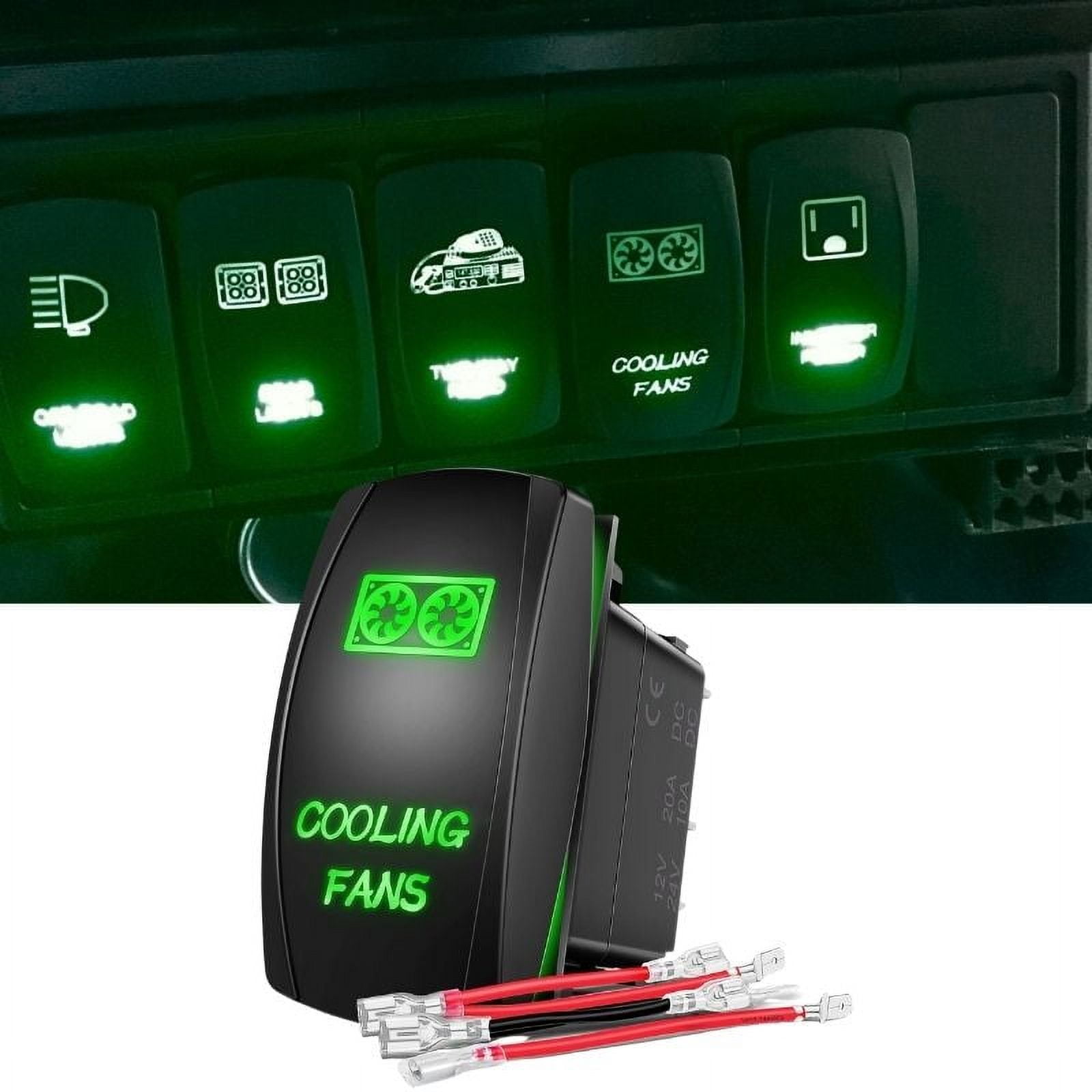 Nilight COOLING FANS Rocker Switch Led Light Bar Switch 5Pin Laser on ...