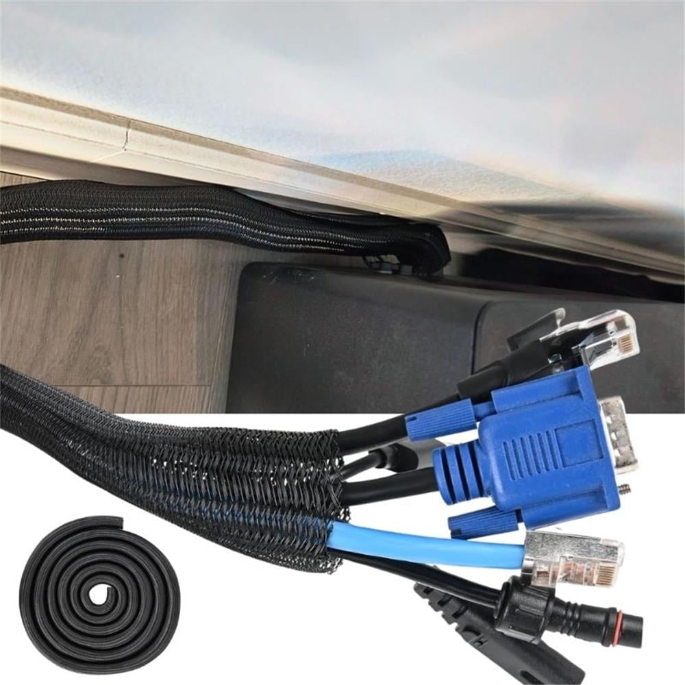 Nilight Cable Sleeve 25ft-1" Cord Management Braided Sleeves, Split ...