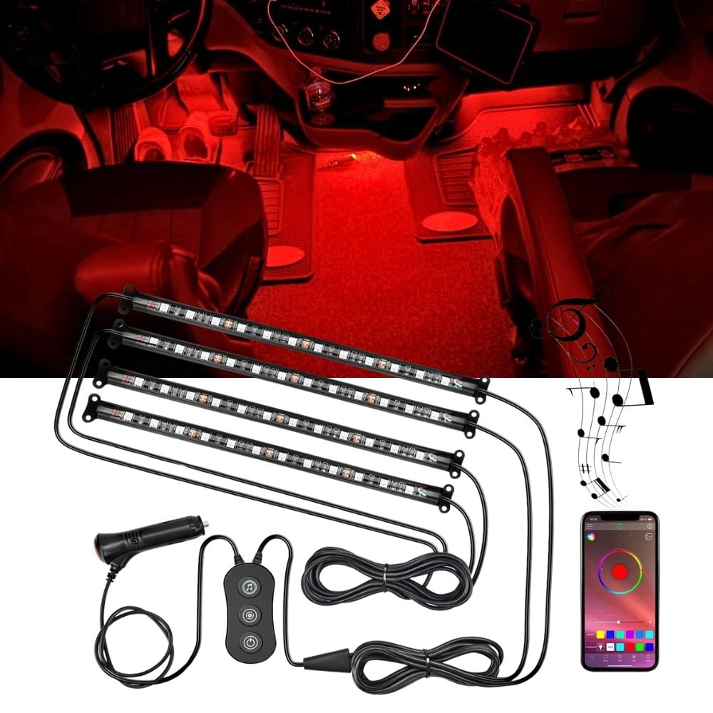 Nilight Car Interior Lights with APP Control 16 Million RGB Colors ...