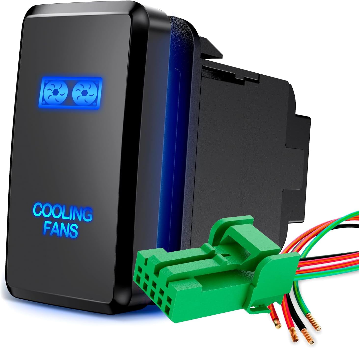 Nilight Cooling Fans Push Button Switch 12V ON Off Switches with ...