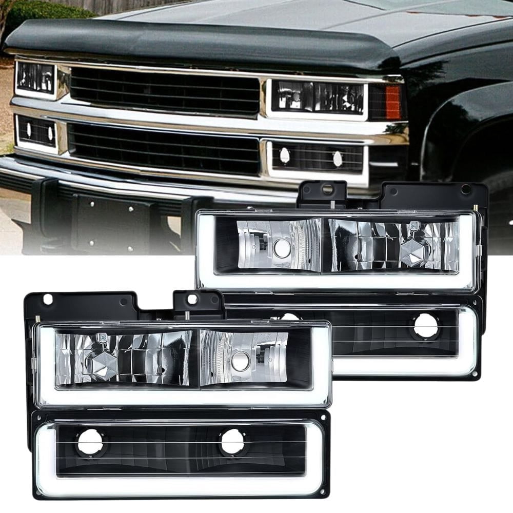 Nilight DRL Headlight Assembly Compatible with 1988 1989 1990 1991 1992 ...