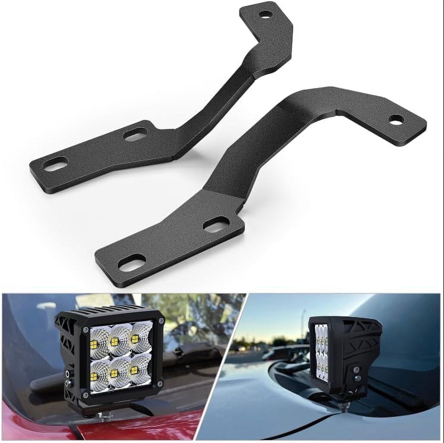 Nilight Ditch Light Brackets Hood Hinges Mount Bracket Kit for ...