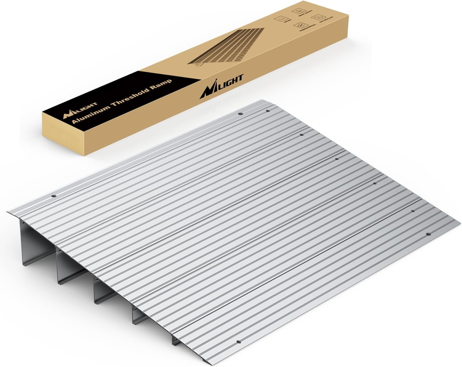 Nilight Door Threshold Ramp, 5" Rise Portable Aluminum Wheelchair Door ...