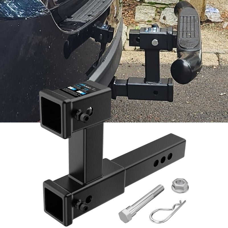 Dual Hitch Extension Fits for 2" Receiver, Double Trailer Hitch ...