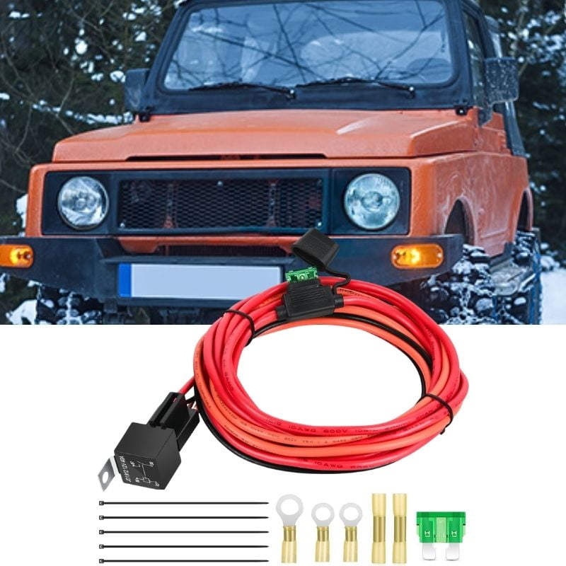 Nilight Electric Fuel Pump Relay Kit Wiring Harness 40 AMP Waterproof ...