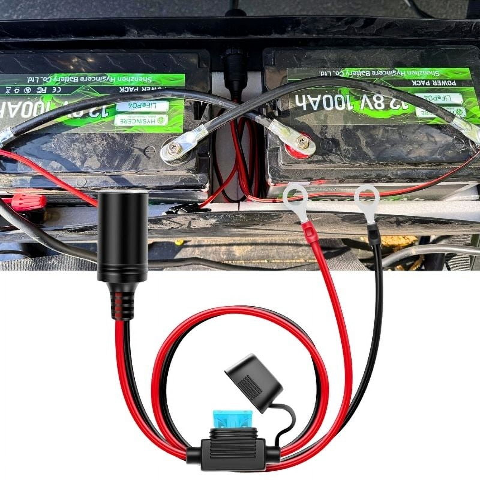 Nilight Female Cigarette Lighter Outlet 3Ft + Eyelet Terminal Plug and ...