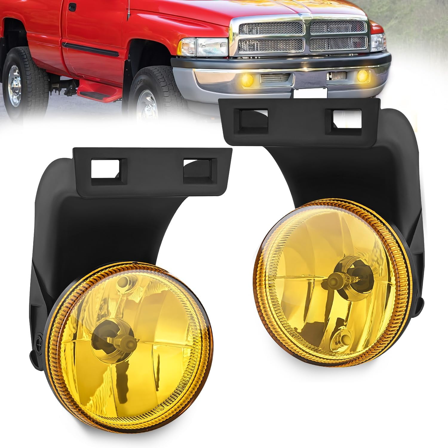 Nilight Fog Lights Assembly Compatible with 2013 2014 2015 2016 2017 2018 Dodge Ram 1500 2019 ...