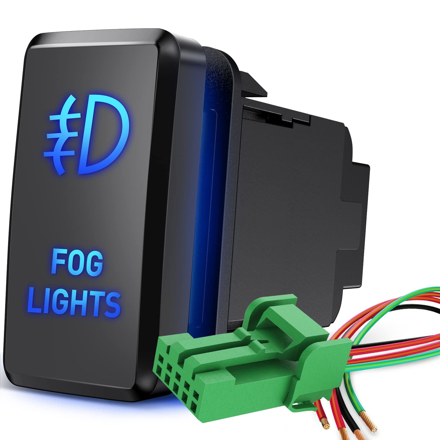 Nilight Fog Lights Push Button Switch 12V ON Off Switch with Connector ...