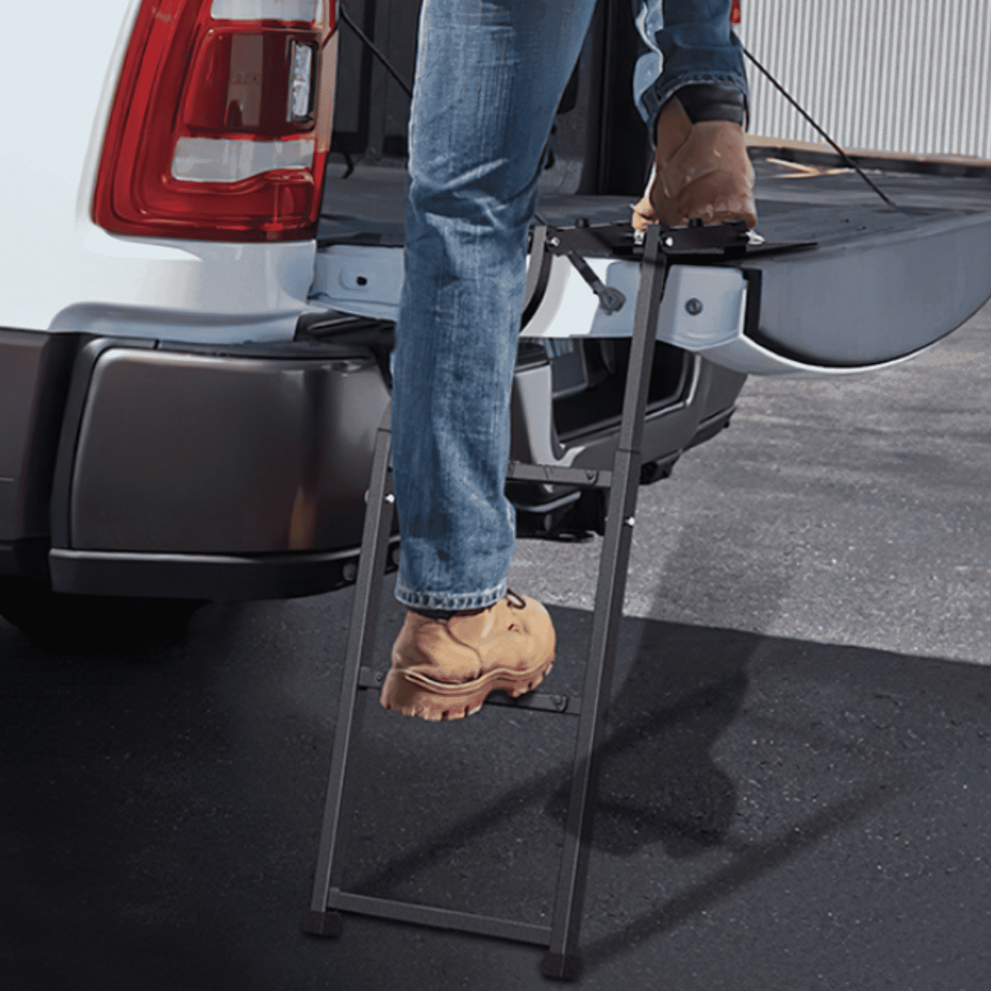 Folding Pickup Tailgate Ladder with Alloy Grips, Inter Changeable ...