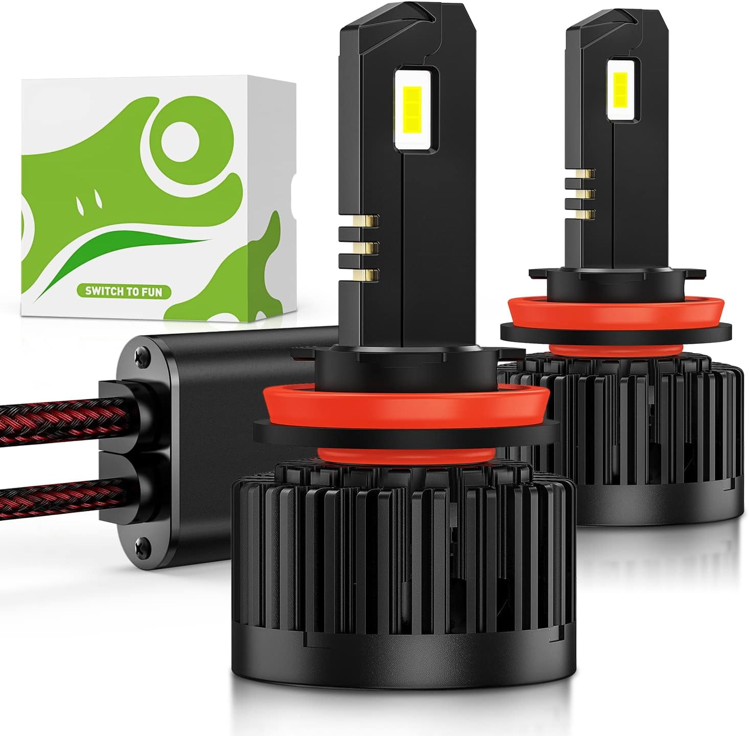 Nilight H11 LED Bulb 350% H8 H9 LED Headlight Bulbs High Brightness ...