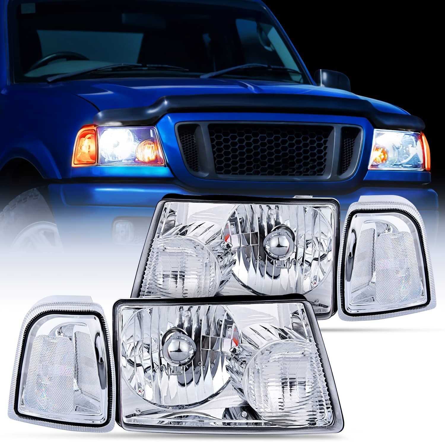 Nilight Headlight Assembly for 2001 2002 2003 2004 2005 2006 2007 2008 ...
