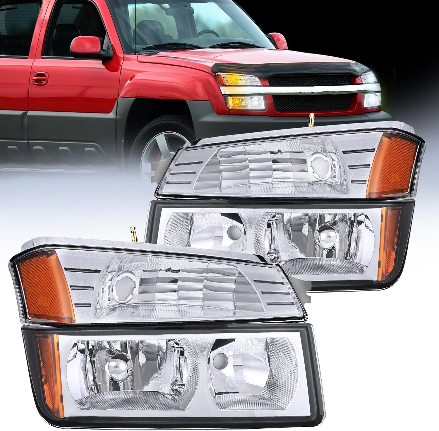 Nilight Headlight Assembly for 2002 2003 2004 2005 2006 Chevy Avalanche ...