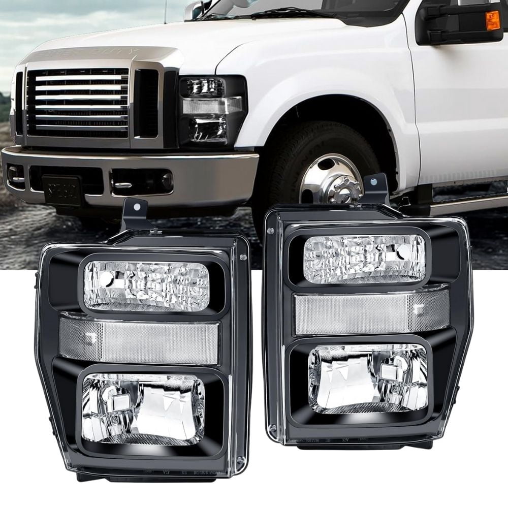 Nilight Headlight Assembly for 2008-2010 Ford F250 F350 F450 Super Duty ...