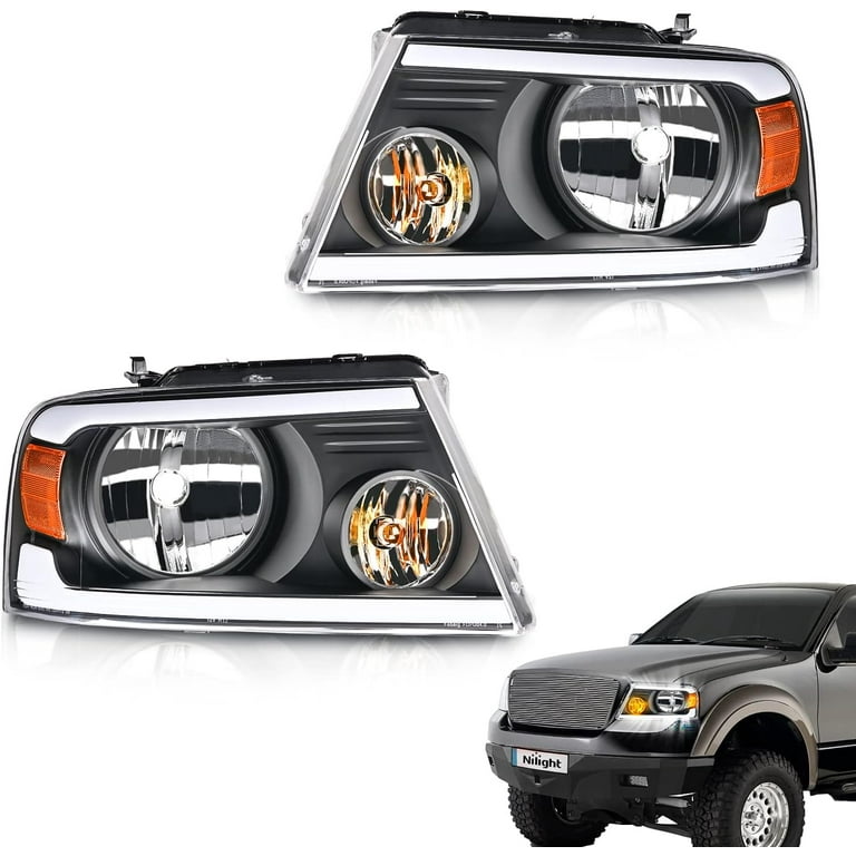 Free Shipping Nilight Headlights Assembly for Ford F150 F 150 2004 2005 2006 2007 2008 06 08 Lincoln Mark LT Led DRL Headlamp Black Housing Walmart