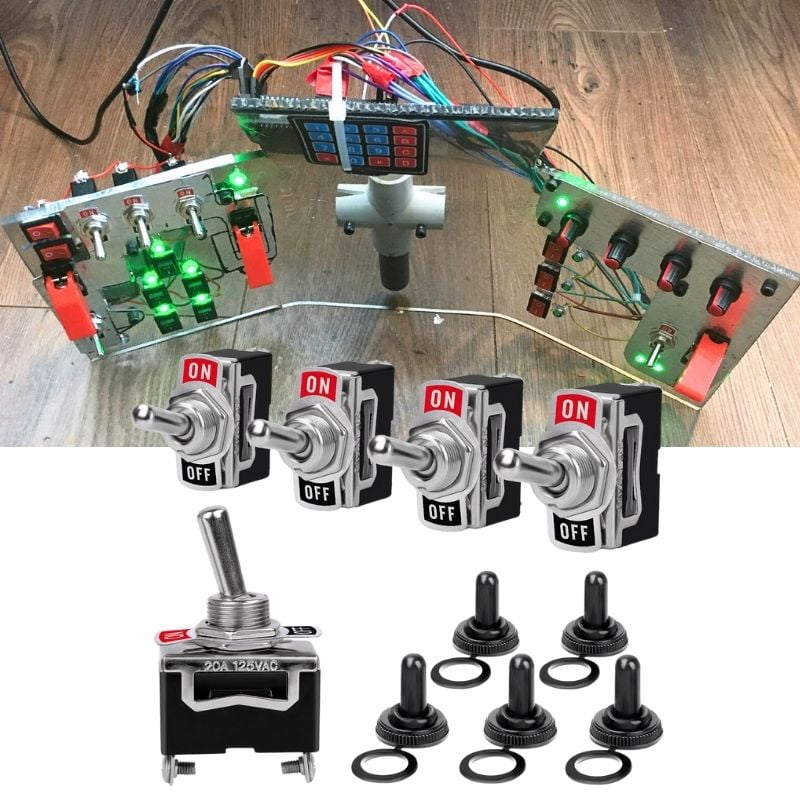 Toggle Switch 12V, Heavy Duty 120V SPST ON Off Rocker Switch, 2 Pin ...