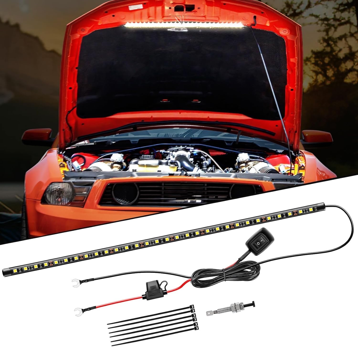 Nilight Under Hood Light Strip 30LED Waterproof Underhood Work Light ...